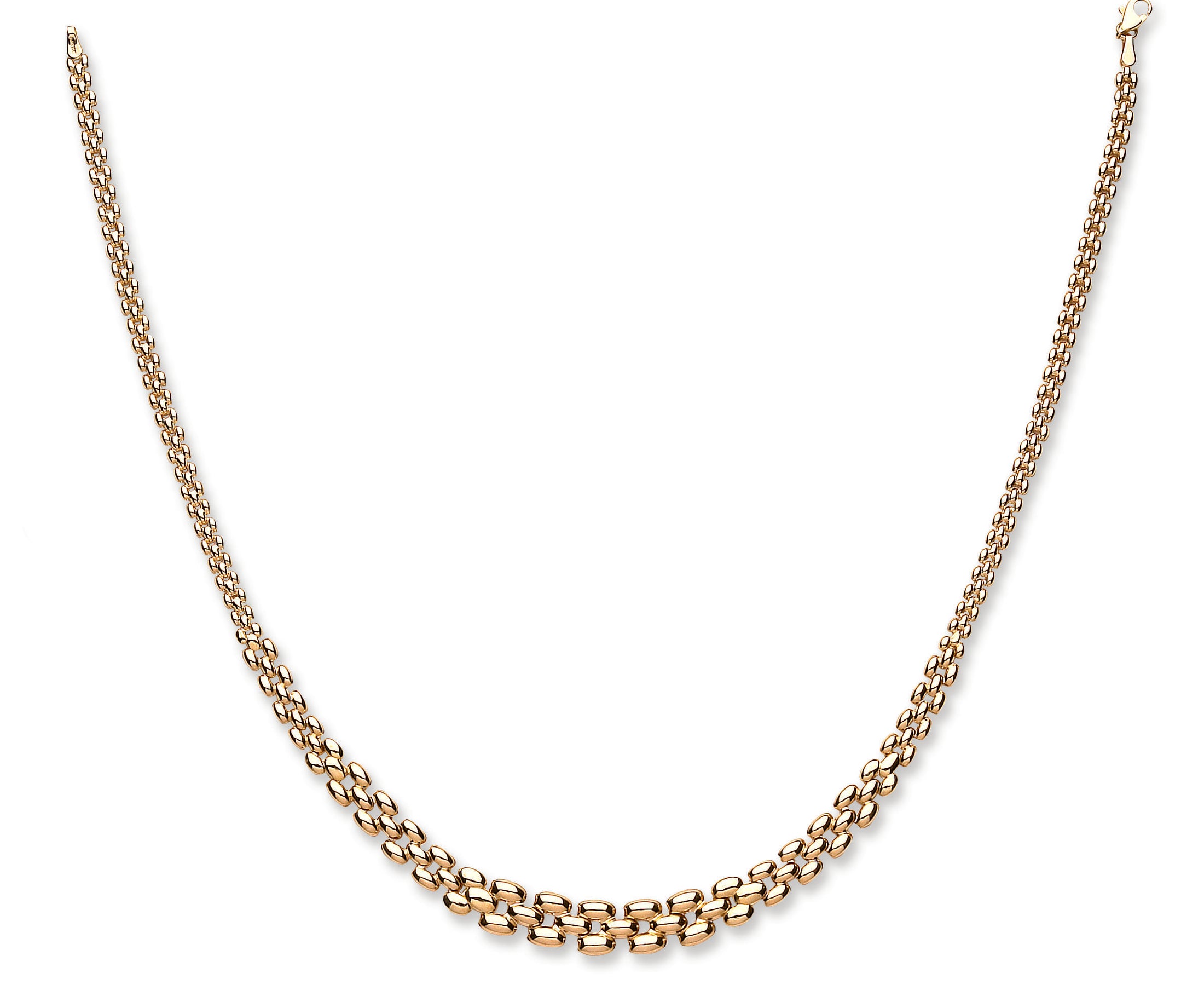 9ct Yellow Gold Graduated Panther Collarette