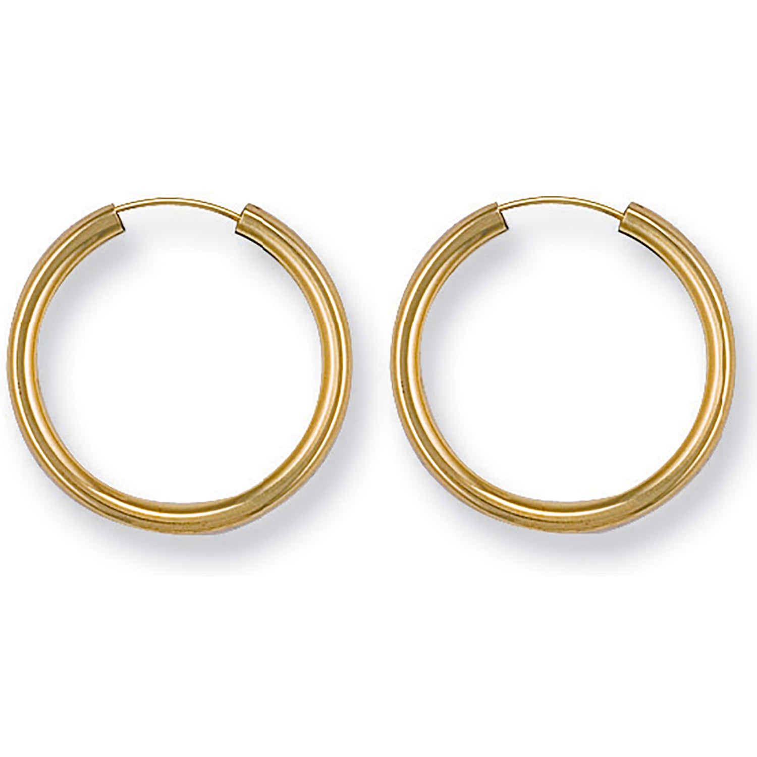 9ct Yellow Gold 20mm Sleepers – Claro Jewels